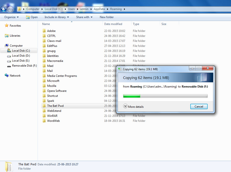 How to Backup The BAT Emails and other Data for Security