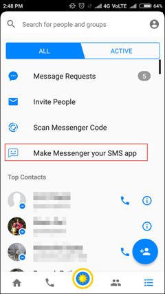 Facebook Messenger SMS Feature - Facebook Chat Service
